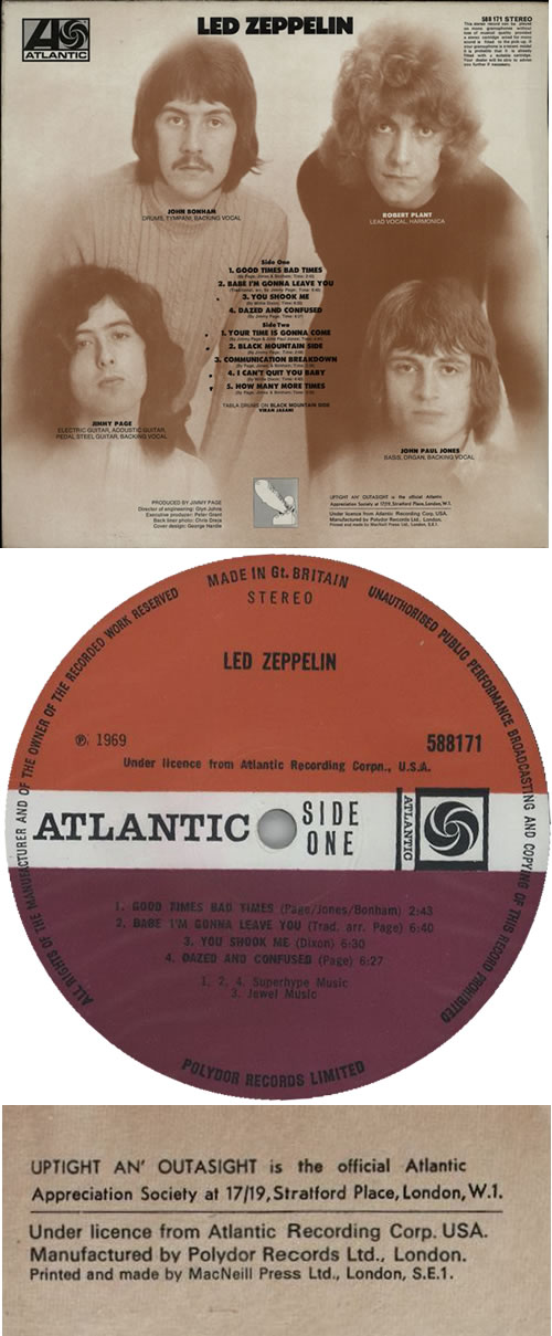Led Zeppelin Led Zeppelin - 1st [A] UK vinyl LP album (LP record) (288485)